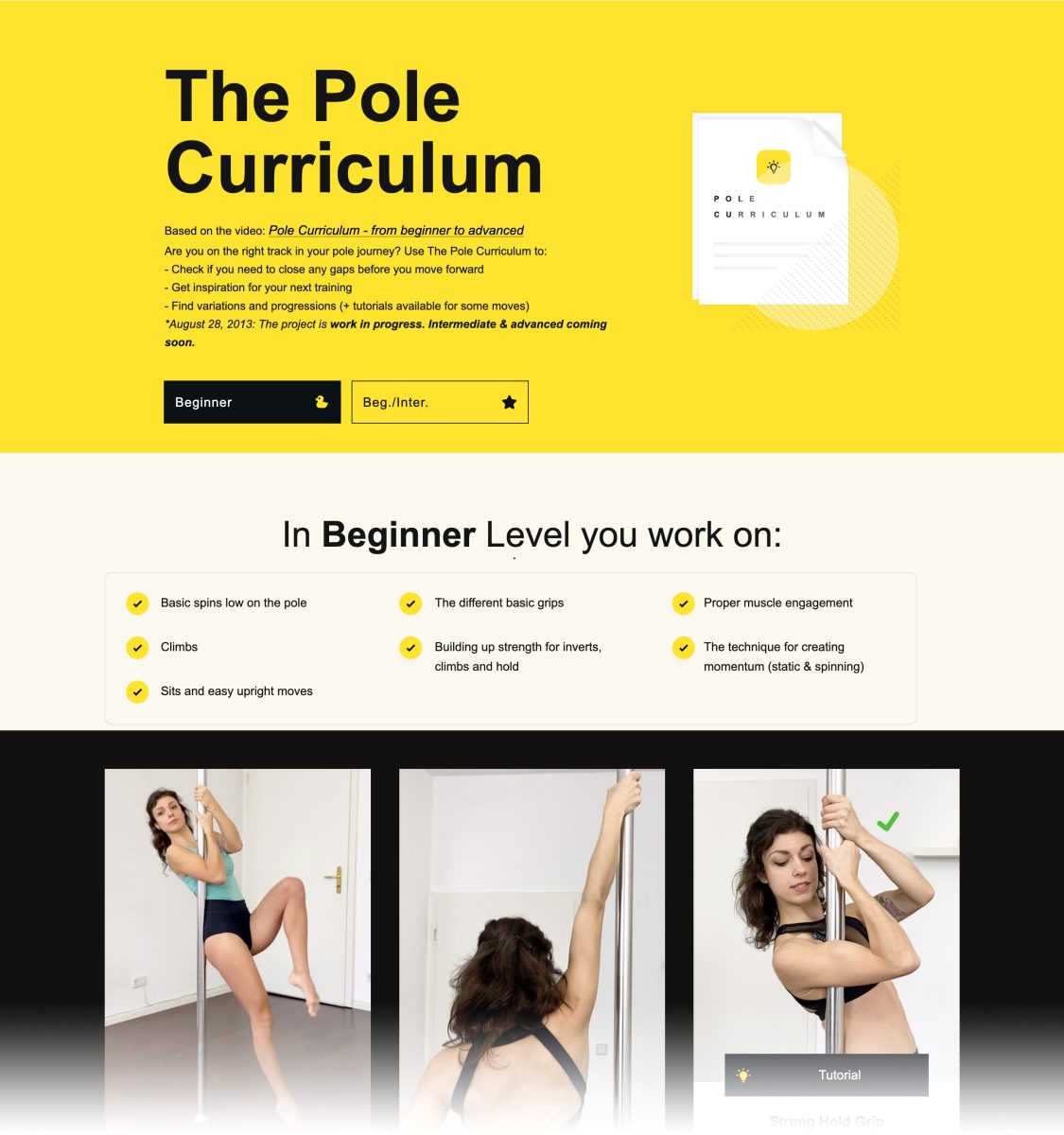 The Pole Curriculum - from beginner to advanced • The Pole Dancer